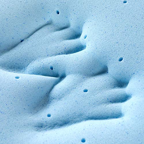 RUUF Mattress Topper Twin, 4 Inch Ventilated Gel Infused Memory Foam Topper with CertiPUR-US Certified for Trundle Bed, Day Bed, Single Bed, Cloud-Like Soft