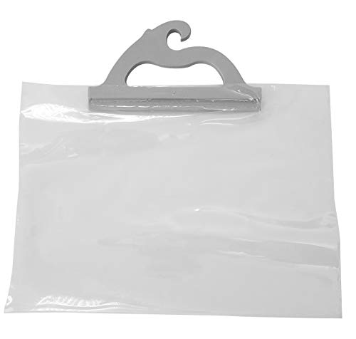 Monaco Hanging Storage Bags, 10-pack of 12 x 9-inch Clear Plastic Bags for Classroom, Library, and Pharmacy Use