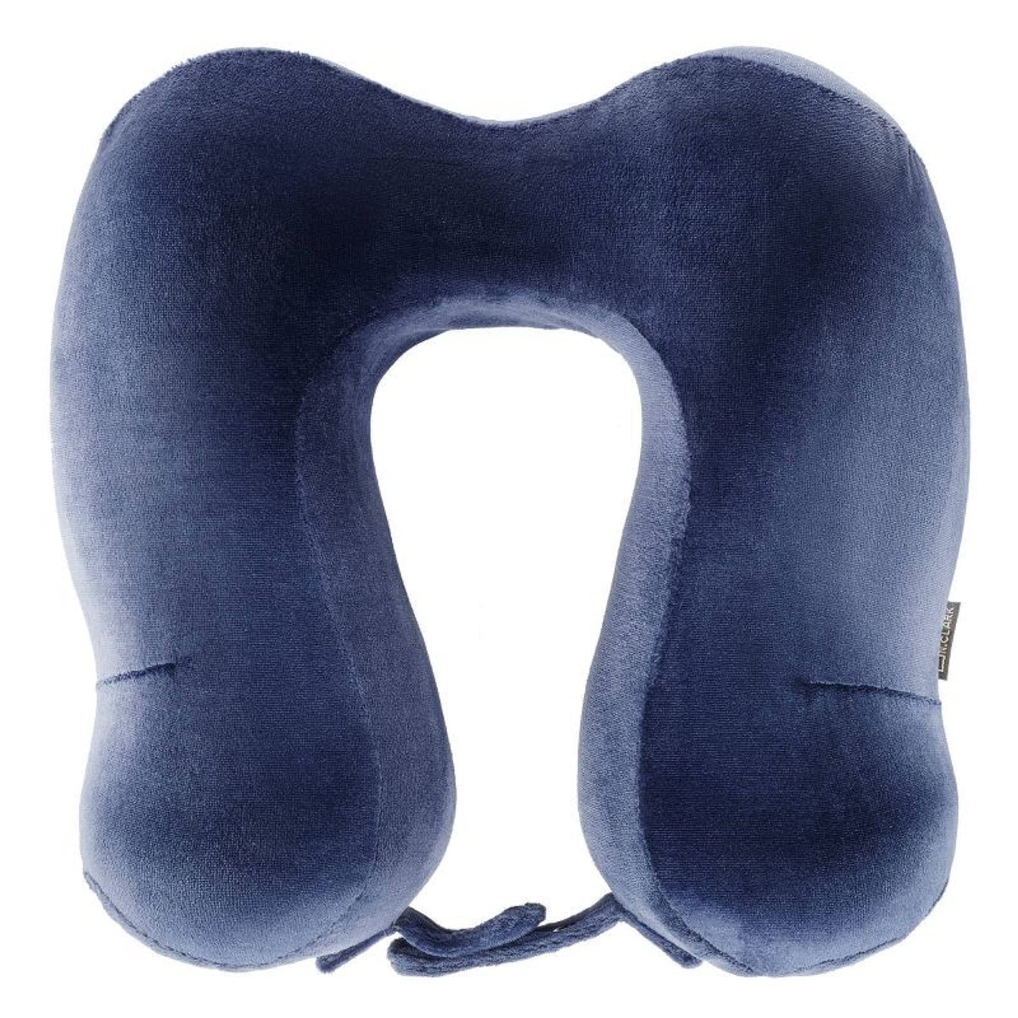 Lewis N. Clark Contoured Memory Foam Hexform Travel Cervical Neck Pillow for Shoulder & Neck Pain, Airplane, Camping, Kids & Adults, Standard, Navy