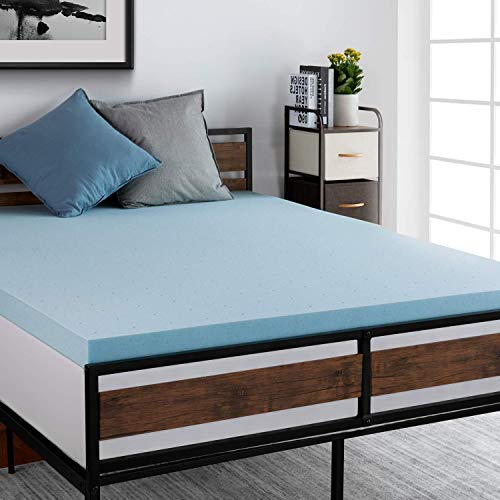 RUUF Mattress Topper Twin, 4 Inch Ventilated Gel Infused Memory Foam Topper with CertiPUR-US Certified for Trundle Bed, Day Bed, Single Bed, Cloud-Like Soft