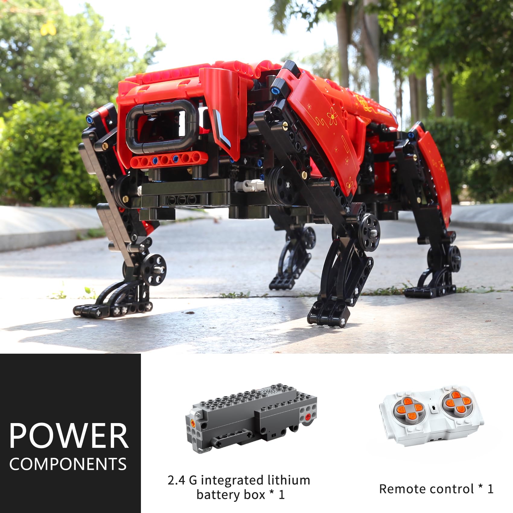 Mould King Robot Dog MK Dynamics Building Kits, MOC Building Blocks Set to Build, Gift for Kids Age 8+/Adult Collections Enthusiasts(936 Pieces with Motor/APP Remote Control)