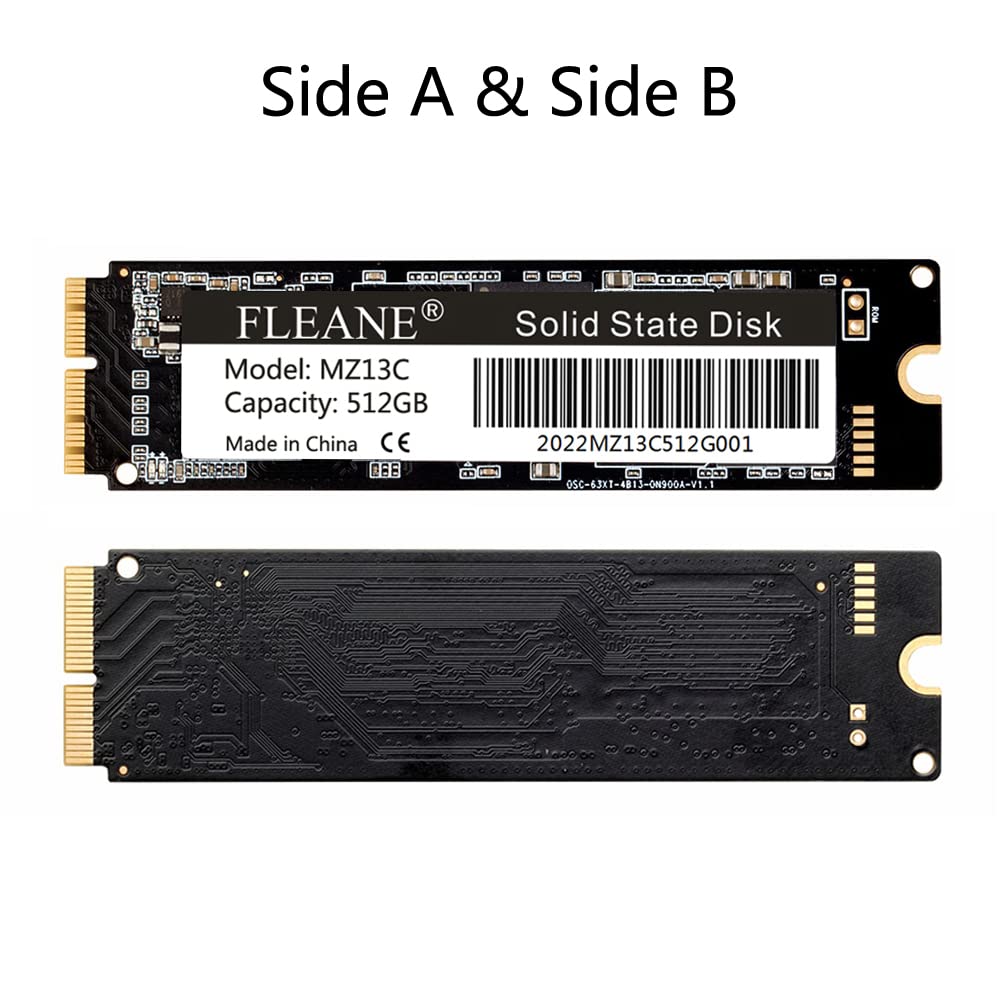 FLEANE MZ13C 256GB SSD Replacement for MacBook Pro A1398 A1502 (Late 2013-2015), MacBook Air A1465 A1466 (Mid 2013-2017), iMac (Late 2013-2017)