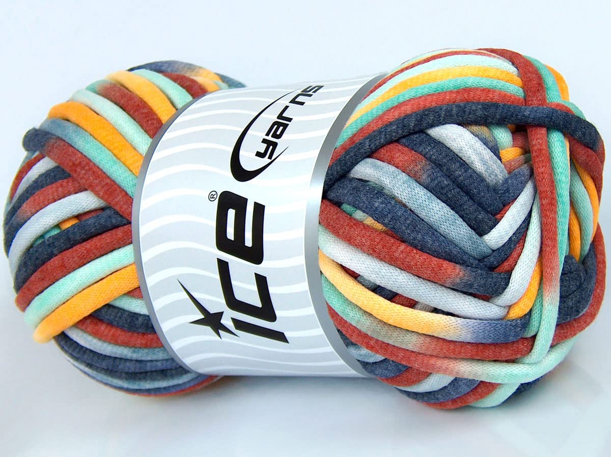 250 gr ICE YARNS Tube Cotton Jumbo Color (40% Cotton) Yarn Copper Gold Mint Green Blue Shades