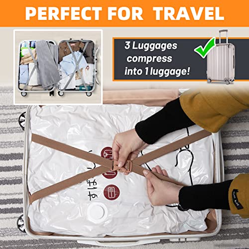 RichBears Vacuum Storage Bags, 3 Pack Space Saver Bags (1 Jumbo, 1 Large, 1 Medium) for Comforters Blankets Clothes Pillows Bedding without Hand Pump