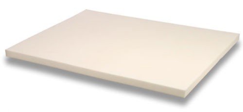 Twin XL Size 4 Inch Thick, 4 Pound Density Gray Visco Elastic Memory Foam Mattress Pad Bed Topper Made in The USA