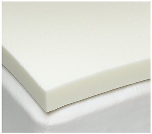 Twin XL Size 4 Inch Thick, 4 Pound Density Gray Visco Elastic Memory Foam Mattress Pad Bed Topper Made in The USA