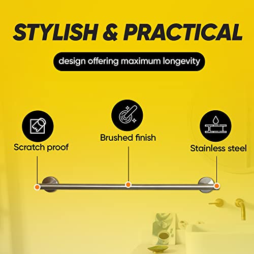 Above Mode β 24 Inch Sturdy Brushed Stainless Steel Towel Bar to Hang Your Towel Smoothly β Wall Mounted & Rust Proof Bathroom Towel Bar