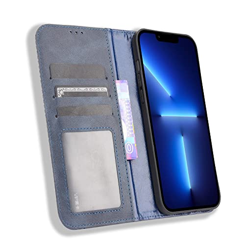 YOUKABEI MojieRy Phone Cover Wallet Folio Case for Samsung Galaxy S9 Plus, Premium PU Leather Slim Fit Cover for Galaxy S9 Plus, 1 Transparent Photo Frame Slot, 2 Card Slots, Easy Carry, Blue
