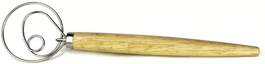 The Original Danish Dough Whisk - LARGE 13.5” Stainless Steel Dutch Style bread dough whisk for pastry, pizza. Great alternatives to a blender, mixer or hook