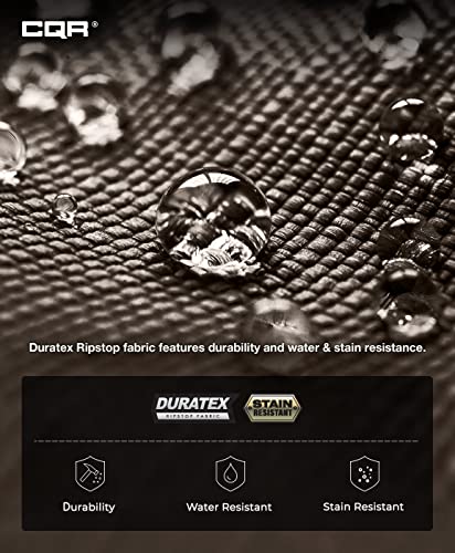 CQR Men's Tactical Pants, Water Resistant Ripstop Cargo Pants, Lightweight EDC Work Hiking Pants, Outdoor Apparel, Duratex Mag Pocket Dark Brown, 34W x 32L