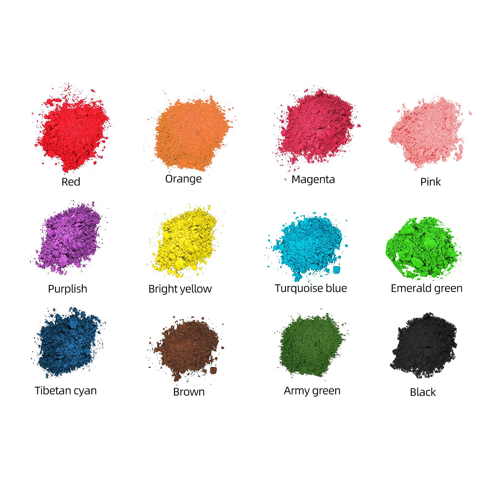 Tie Dye Powder, 12 Colors Dye Packets, Color Powder Packets Bright Fabric Dye, Tie Dye Party Supplies Suitable for Children and Adults(12Pack,10G Per Pack)