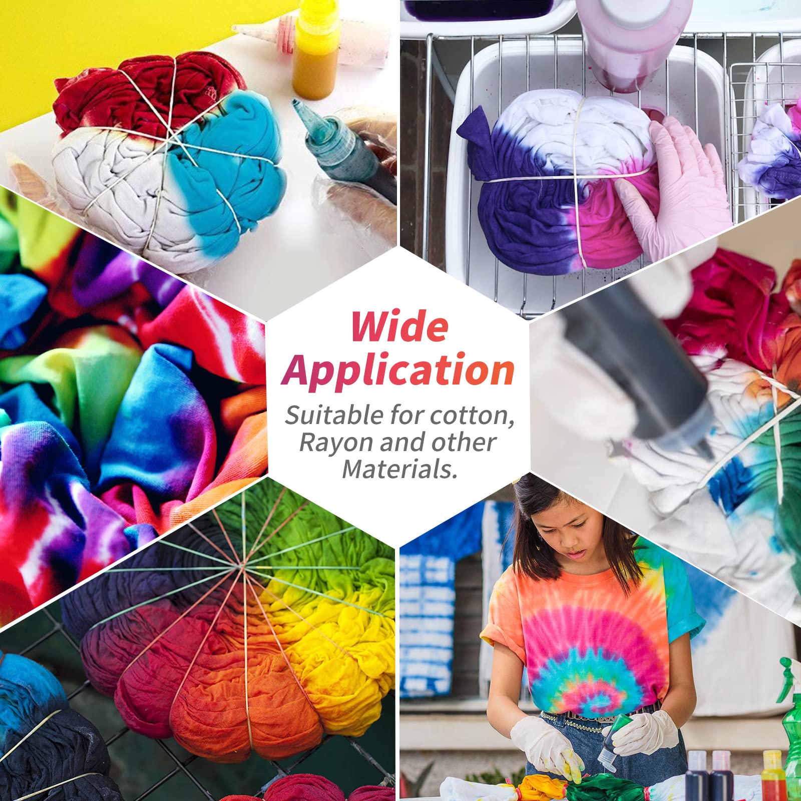 Tie Dye Powder, 12 Colors Dye Packets, Color Powder Packets Bright Fabric Dye, Tie Dye Party Supplies Suitable for Children and Adults(12Pack,10G Per Pack)