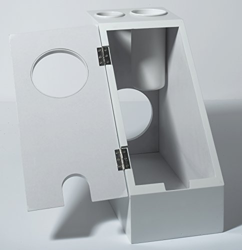 TCDesignerProducts In'Keeper In'Keeper Styling Tool Cord Management Station, Hair Dryer Holder, White