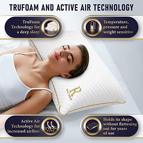 Royal Therapy 2-Pack Queen Shredded Memory Foam Pillows & Queen Mattress Topper β Bundle