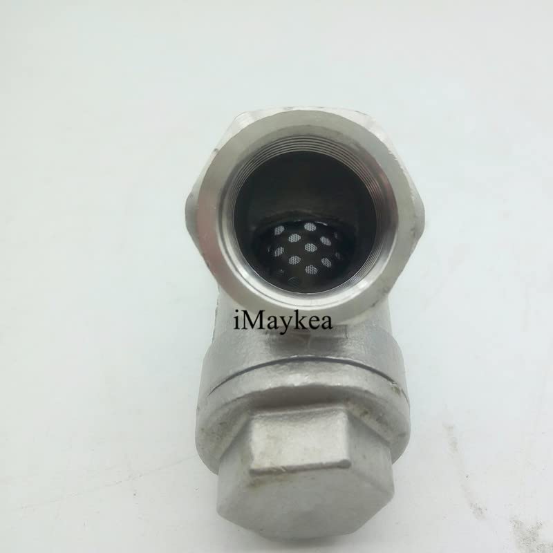iMaykea 1/2" 3/4" 1" 1.5" 2" 3" BSP Female Thread Stainless Steel 304 Strainer Booster Pump Inline Y Filter 80 Mesh (1.5" DN40)