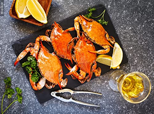 Ajmyonsp 12Pcs Crab Crackers and Tools/Lobster Nut Crackers and Picks - 6 Crab Leg Forks 4 Lobster Shellers, 2 Stainless Steel Seafood Crackers & Storage Bag