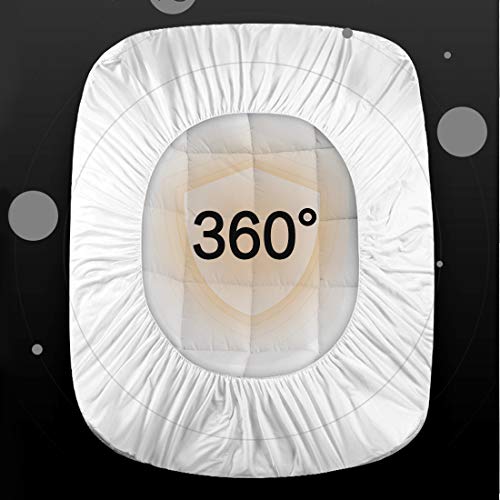 ST Starcast King Size Mattress Pad Pillow Top Mattress Cover Quilted Fitted Mattress Protector Cotton Top 8-21" Deep Pocket Cooling Mattress Topper(1 Inch,King)