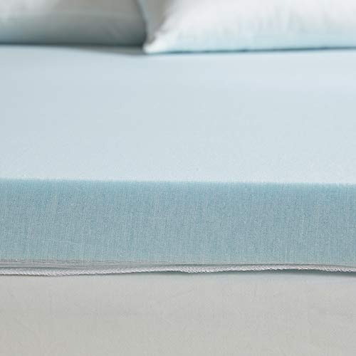 Sleep Philosophy Gel Infused Memory Foam Mattress Topper Luxurious Hypoallergenic All Season Enhanced Bed Support, Twin(2" Thick), Removable 3M Cover