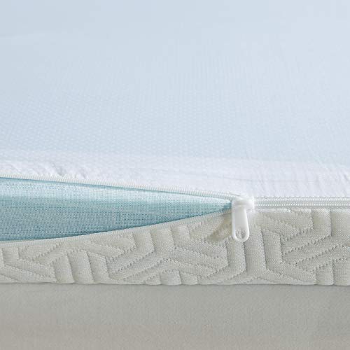 Sleep Philosophy Gel Infused Memory Foam Mattress Topper Luxurious Hypoallergenic All Season Enhanced Bed Support, Twin(2" Thick), Removable 3M Cover