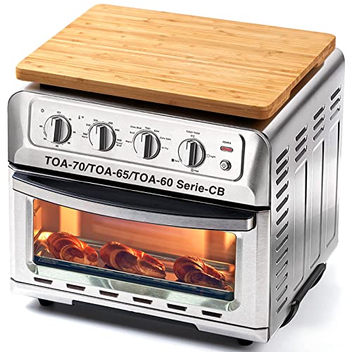 Cutting Board Compatible with TOA-70/TOA-65/TOA-60 Series Air Fryer Oven, Accessories for Convection Toaster Oven, with Heat Resistant Silicone Feet, Creates Storage Space, Protects Cabinet Cupboard