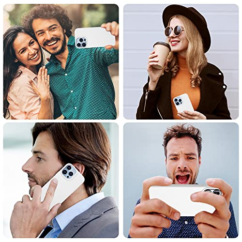 Kimguard Silicone Magnetic Case for iPhone 13 Pro Max Magsafe Case Silicone Phone Case with Microfiber Lining for iPhone 13 Pro Max 6.7 inch 2021,White