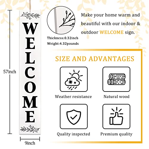 4.75 Ft Welcome Sign for Front Door-Vertical Welcome Home Sign -Yard Porch Sign for Front Door Decorations and Best House Warming Gifts
