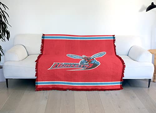 LOGOVISION Delaware State University Blanket, 50"x60" Primary Logo Woven Tapestry Cotton Blend Fringed Throw Blanket