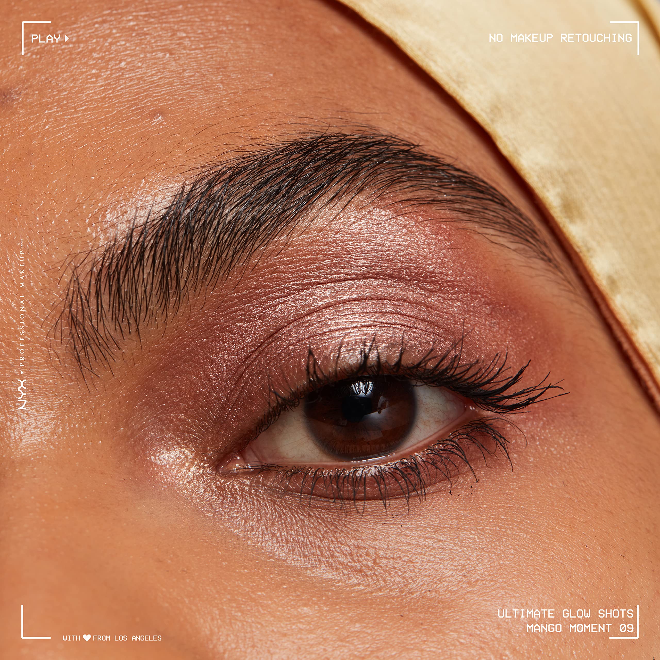 NYX PROFESSIONAL MAKEUP Ultimate Glow Shots, Liquid Eyeshadow, Long-Lasting Shimmer Eye Shadow with Vitamin C - Mango Moment