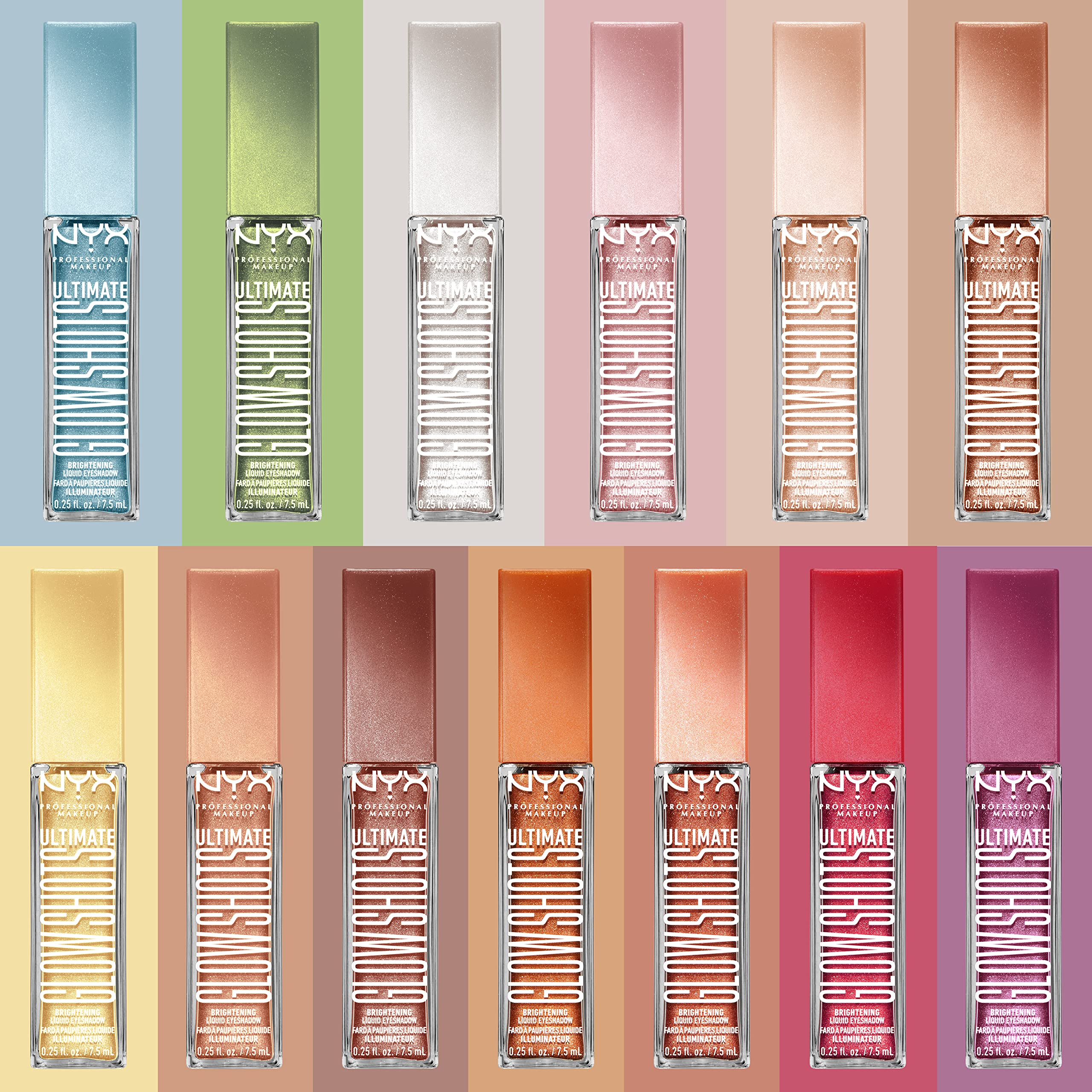 NYX PROFESSIONAL MAKEUP Ultimate Glow Shots, Liquid Eyeshadow, Long-Lasting Shimmer Eye Shadow with Vitamin C - Mango Moment