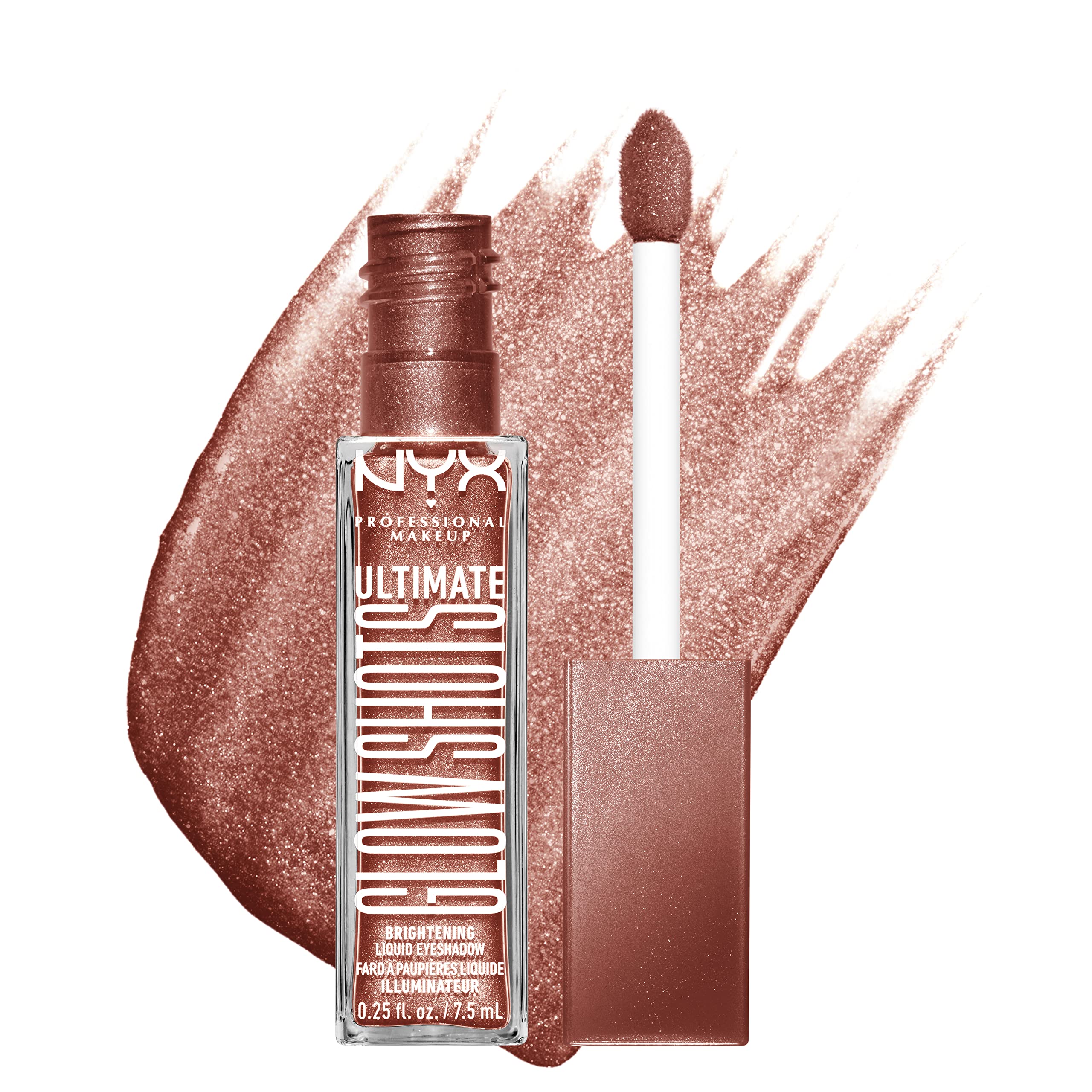NYX PROFESSIONAL MAKEUP Ultimate Glow Shots, Liquid Eyeshadow, Long-Lasting Shimmer Eye Shadow with Vitamin C - Mango Moment