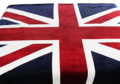 59"x79" British Flag Bed Sofa Blanket Couch Cover Luxury Super Soft Flannel Warm Plush Fleece Bed Throw Quilt Blanket Bedspread for Couch Sofa Bed Car Travel Bedding Blankets Machine Washable