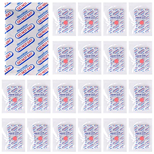 20 Packs 2000CC Oxygen Absorbers（Independent vacuum packaging）， Premium Oxygen Absorbers for Long Term Food Storage With Oxygen Indicator In Vacuum Bag,Applicable to mason jars, Mylar bags, vacuum storage bags