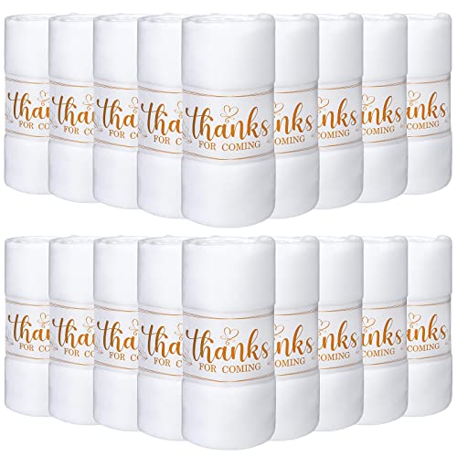 25 Pack Fleece Blanket Bulk 50 x 60 Inch Warm Cozy Fleece Blankets Soft Lightweight Fleece Throw Blankets for Bed Couch Sofa Home Office Wedding Gifts Travel Camping Suitable for 4 Seasons (White)