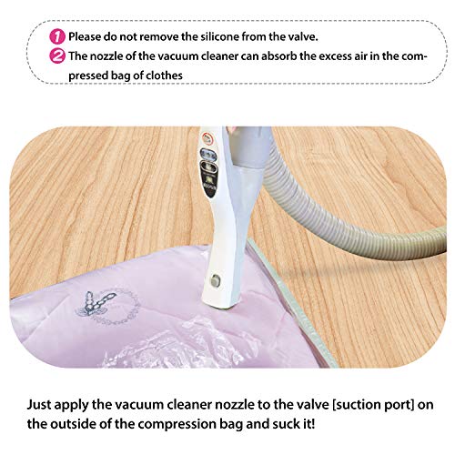 Opaza Vacuum Storage Bags, Airtight Space Compression Bags for Clothing,duvets/bedding (6 Pack-3 Large,3 Medium))
