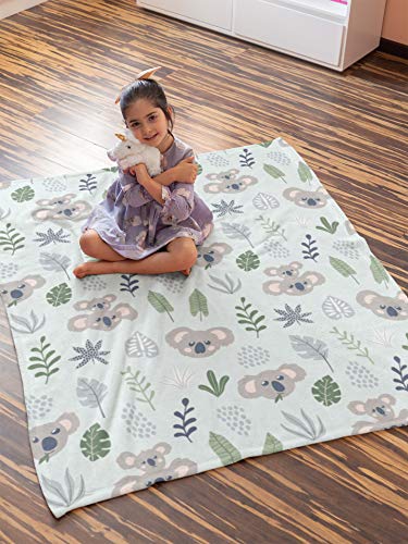 Cute Koalas Soft Throw Blanket All Season Microplush Warm Blankets Lightweight Tufted Fuzzy Flannel Fleece Throws Blanket for Bed Sofa Couch 50"x40"