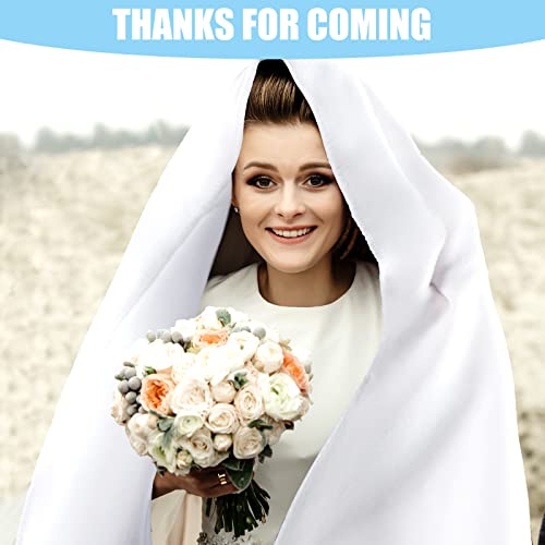 25 Pack Fleece Blanket Bulk 50 x 60 Inch Warm Cozy Fleece Blankets Soft Lightweight Fleece Throw Blankets for Bed Couch Sofa Home Office Wedding Gifts Travel Camping Suitable for 4 Seasons (White)
