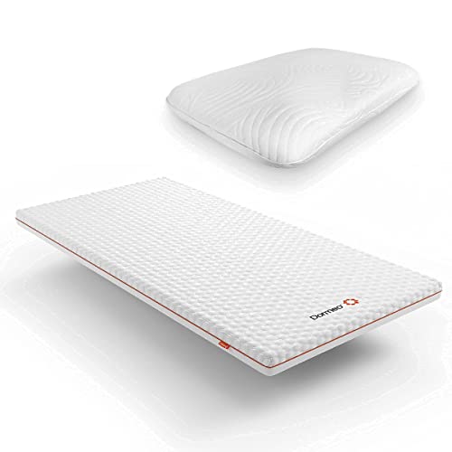 The Premium Mattress Topper by Dormeo (Twin XL) and True Evolution Pillow Bundle