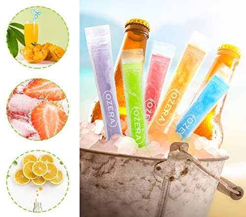 150 Pack Popsicle Bags, Ice Pop Bags for Kids Adults, Disposable DIY Popsicle Molds Bags with Silicone Funnel for DIY Healthy Snacks, Yogurt, Juice and Fruit Smoothies