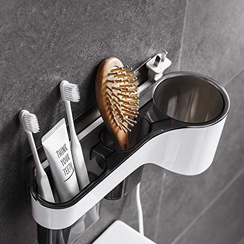 BKDFD Shower Shelf, Gray Bathroom Plastic no Drilling Wall Hanging Organizer Storage Shelves with Strong Suction Cup (Color : Blue)