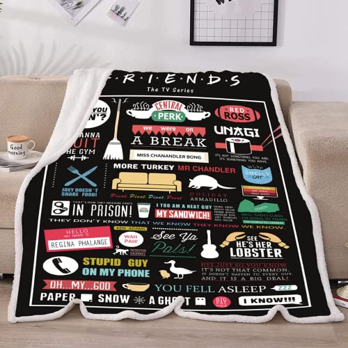 LOVINSUNSHINE Friends Tv Show Blanket Friends Tv Show Gifts Merchandise Sherpa Fleece Throw Blanket (60x50)