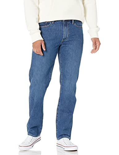 GAP Mens Straight Fit Jeans, Medium Indigo, 32W x 32L US