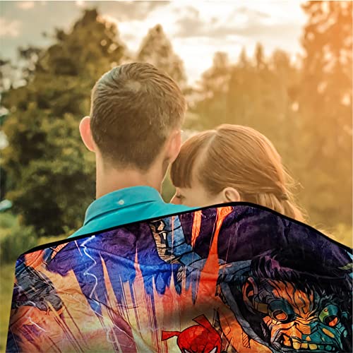 Bazillion Dreams Marvel Spider-Man Spider-Verse Characters Fleece Softest Comfy Throw Blanket for Adults & Kids| Measures 60 x 45 Inches