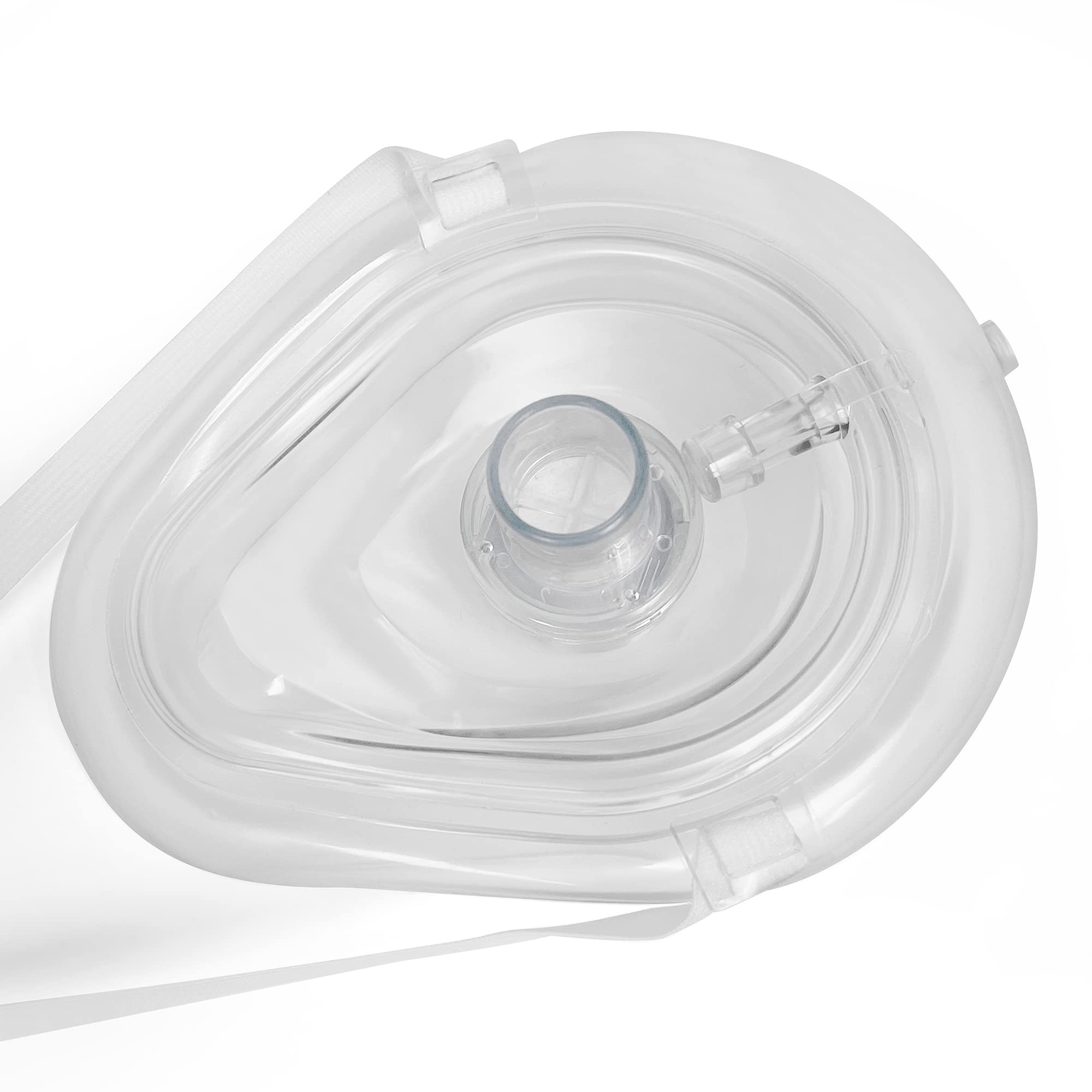 EMS XTRM Medical CPR Mask - CPR Pocket Resuscitator Mask, Oxygen Inlet, Elastic Head Strap, Clamshell Case, Antiseptic Prep Pads, and Gloves - Suitable for Adults/Child - 1 Pack