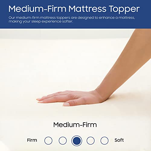 Spinal Solution 2-Inch High Density Foam Topper,Adds Comfort to Mattress, Queen Size