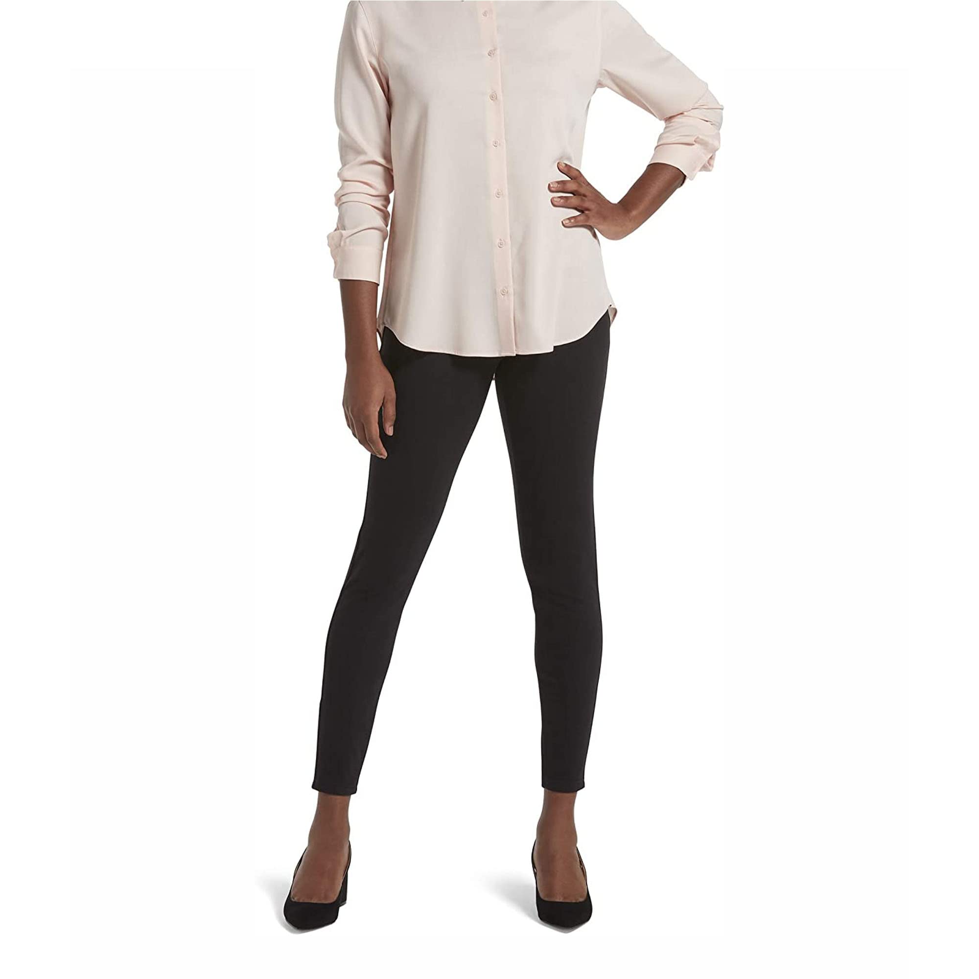 No nonsense Plus Classic Denim Leggings-Jeggings for Women with Real Back Pockets, High Waisted Stretch Jeans, Medium Wash, 1X