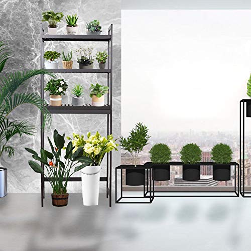 Bathroom Over The Toilet Organizer Storage Rack with Adjustable Shelves 3 Tier Bamboo Freestanding Shelf Plant Stand Multipurpose Organizer Space Saver for Laundry, Balcony,Brow
