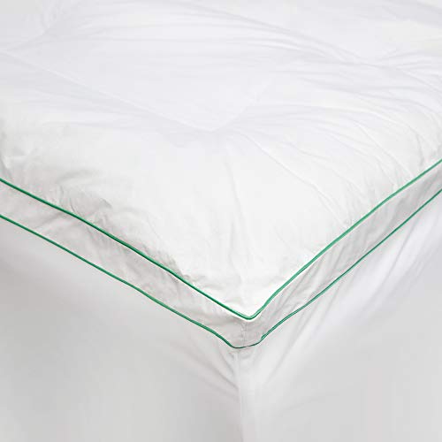 BioPEDIC Clean 2.5-Inch Fiberfill Mattress Topper Odor and Anti-Stain Ultra-Fresh Treated Fabric, Twin, White