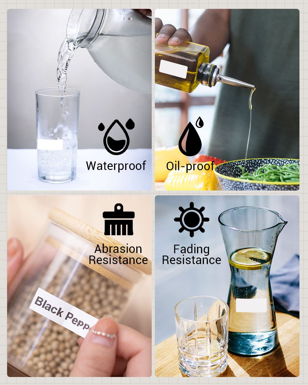 Phomemo D50 Label Maker with 3 Rolls Transparent Adhesive Label 20mm*6mm