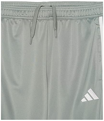 adidas Kids' Tiro Pants, Silver Green/White, Large