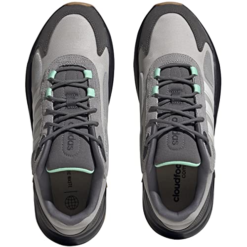 adidas Men's Ozelle Running Shoe, Grey One/White/Pulse Mint, 11
